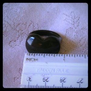 Jewelry | Vintage Brown Lucite Puffy Heart Ring | Poshmark